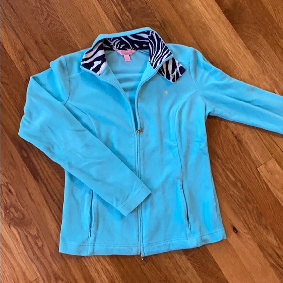 Lilly Pulitzer | Sweaters | Lilly Pulitzer Small Turquoise Fleece ...